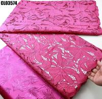 China Milan Fashion African Cord Lace Chiffon Embroidery fabric Nigerian Guipure Lace  water-soluble embroidery wedding bridal dress for sale