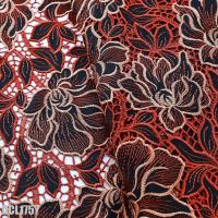 China fashion fabric african attire soft and nice silk african design for lady bridal lace wedding dress embroidery indones for sale