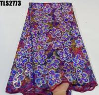 China 2023  African French Bridal  Wedding Dress  Austria sequins lace women clothing embroidery lace Senegal dress for sale