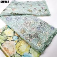 China Gold Sequins Lace Fabric Ideal for Wedding Dress and Bridal Gowns in European Fashion for sale