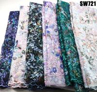 China 2023 Good quality Austria tulle lace women sequins lace wedding bridal dress royal french lace England party fabric for sale