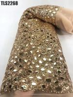 China Party Occasion African Multi Color Net Embroidery Tulle Lace Fabric for Wedding Dress for sale