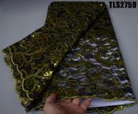 China African Sequins Lace Fabric Multi color Net Embroidery Tulle Lace Fabric For Nigerian Wedding Party Dress for sale