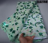 China African Sequins Lace Fabric Multi color Net Embroidery Tulle Lace Fabric For Nigerian Wedding Party Dress for sale