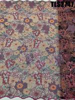 China African Sequins Lace Fabric Multi color Net Embroidery Tulle Lace Fabric For Nigerian Wedding Party Dress for sale
