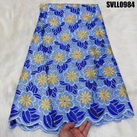 China Senegal Dress African Lace Fabric Unique Polyester Voile Fabric for Women's Clothing for sale