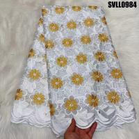 China Senegal Dress African Lace Fabric Unique Polyester Voile Fabric for Women's Clothing for sale