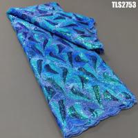 China 2023 Shiny Sequins Lace for French Embroidery Fabric Wedding Dress Tulle African Lace for sale