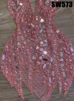 China top-end Handmade embroidery beaded bridal  lace with sequins fabric selling for African market for sale