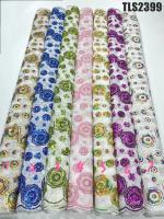 China New Arrival Quality Fancy Sequin Embroidery Mesh French African Lace Fabric For Formal Dress Abaya Dubai for sale