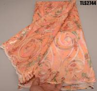 China New Arrival Quality Fancy Sequin Embroidery Mesh French African Lace Fabric For Formal Dress Abaya Dubai for sale