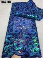 China 2023 Latest fashion tulle  lace with sequin fabric selling for African market for sale