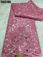 China 2023 Latest fashion tulle  lace with sequin fabric selling for African market for sale