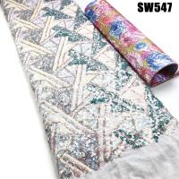 China 2023 Shiny sequins lace embroidery fabric net tulle lace french fabric for evening dress for sale