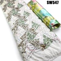 China 2023 Shiny sequins lace embroidery fabric net tulle lace french fabric for evening dress for sale