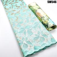 China african lace fabric sequins lace embroidery fabric mesh bridal wedding dress for sale