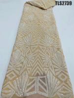 China african lace fabric sequins lace embroidery fabric net tulle lace for wedding dress clothing fabric for sale