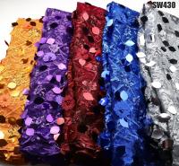 China 2023  Sequins Embroidery African Lace Fabric Bridal Hand Cut for wedding dress for sale