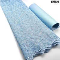 China 2023 Sequins lace french mesh net lace  wedding dress sew dress for bridal party lace fabric for sale
