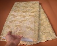 China Exquisite plain color sequin lace fabric organza lace fabric design for african wedding dress for sale