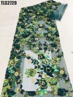 China Supoo High quality Mesh Embroidered African Lace Fabric Sequins sequins lace for party for sale