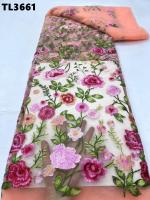 China Wholesale price  tulle lace african lace fabric for women clothing wedding dress embroidery fabric french  white sequins lace for sale