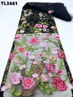 China Wholesale price  tulle lace african lace fabric for women clothing wedding dress embroidery fabric french  white sequins lace for sale