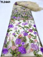 China Wholesale price  tulle lace african lace fabric for women clothing wedding dress embroidery fabric french  white sequins lace for sale