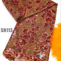 China 2021 Senegal embroidery french lace fabric nigerian tulle french lace for sale
