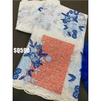 China Hot sale Fancy Design New Double net Lace Fabric Sequin Tulle Glitter Sequin Fabric Mesh lace for sale