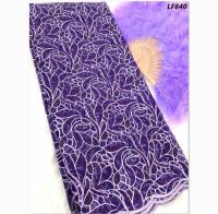 China 2019 Nigeria Best selling emerald green flowers embroidery sarees african tulle net lace fabric for party dress for sale