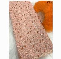 China 2019 Nigeria Best selling emerald green flowers embroidery sarees african tulle net lace fabric for party dress for sale