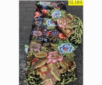 China 2020 Nigeria tulle lace fabric/net lace embroidery rose flower with beaded and rhinestones fabric for party dress for sale