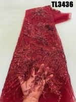China Cheap tulle lace french net bridal wedding dress african lace fabric for party ladies dress tulle lace with sequins for sale