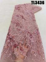 China Cheap tulle lace french net bridal wedding dress african lace fabric for party ladies dress tulle lace with sequins for sale