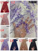China Cheap tulle lace french net bridal wedding dress african lace fabric for party ladies dress tulle lace with sequins for sale