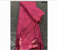 China Wholesale price tulle mesh 3D embroidery flower fabric with beads and sequins design for party for sale