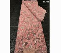 China Hot selling French Lace Fabric High Quality Embroidery Velvet Tulle Lace Fabric With Sequins for sale
