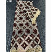 China Hot selling soft tulle lace with velvet laser cut fabric tulle lace with sequins velvet fabric for sale
