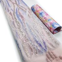 China Wholesale price bridal beaded lace fabric mesh african lace fabric for wedding dress embroidery french lace for party for sale