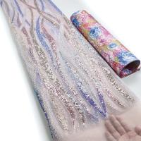 China Wholesale price bridal beaded lace fabric mesh african lace fabric for wedding dress embroidery french lace for party for sale
