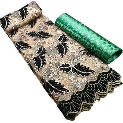 China Nigerian Lady Dress Supoo Popular Tulle Lace with Velvet Lace African Lace Fabric for sale