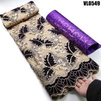 China Nigerian Lady Dress Supoo Popular Tulle Lace with Velvet Lace African Lace Fabric for sale