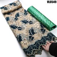 China Nigerian Lady Dress Supoo Popular Tulle Lace with Velvet Lace African Lace Fabric for sale