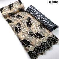 China Nigerian Lady Dress Supoo Popular Tulle Lace with Velvet Lace African Lace Fabric for sale