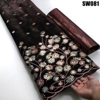 China Supoo Good quality velvet lace african lace fabric nigerian dress with sequins for wedding for sale
