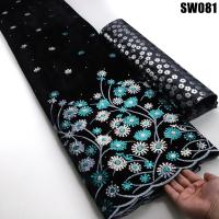 China Supoo Good quality velvet lace african lace fabric nigerian dress with sequins for wedding for sale