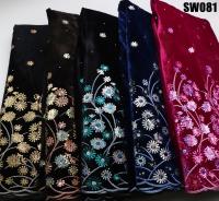 China Supoo Good quality velvet lace african lace fabric nigerian dress with sequins for wedding for sale