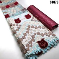 China Supoo Flocking Velvet Lace Mesh Fabric African Lace Fabric for Nigerian Wedding/Party for sale