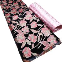 China Supoo Popular soft silk velvet fabric printed african lace fabric for lady dress for sale